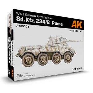 AK Models - 1/35 WWII GERMAN ARMORED CAR SD.KFZ.234/2 PUMA | Modelomondo