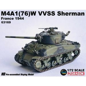 Dragon - 1/72 M4A1 (76)W VVSS SHERMAN FRANCE 1944 (11/22) * | Modelo Mondo